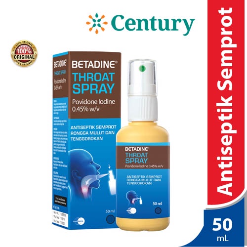 Jual Betadine Throat Spray 50mL / Antiseptik Semprot / Rongga Mulut ...