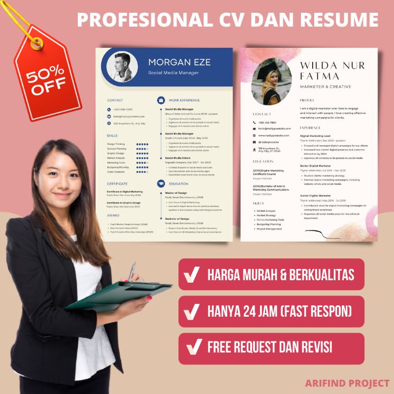 Jual Jasa Pembuatan CV | Jasa Desain CV | Jasa CV | Hanya Hitungan Jam | Surat Lamaran Kerja ...