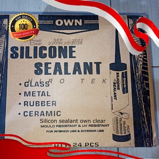 Jual Lem silicon sealant / Lem sealant own / Clear / 1 dus (24pcs ...