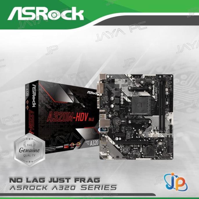 Jual Motherboard ASROCK A320M-HDV (AM4, AMD, A320M, DDR4, USB3.1, SATA3 ...
