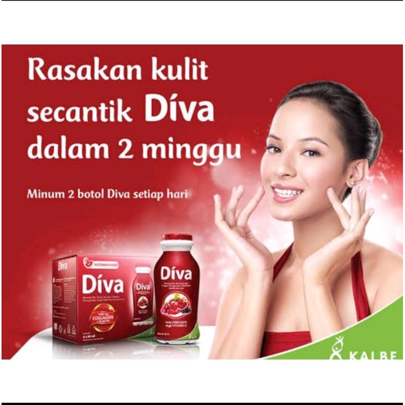 Jual (DUTA) DIVA BEAUTY DRINK / MINUMAN COLAGEN DIVA, 1 box isi 6 botol ...