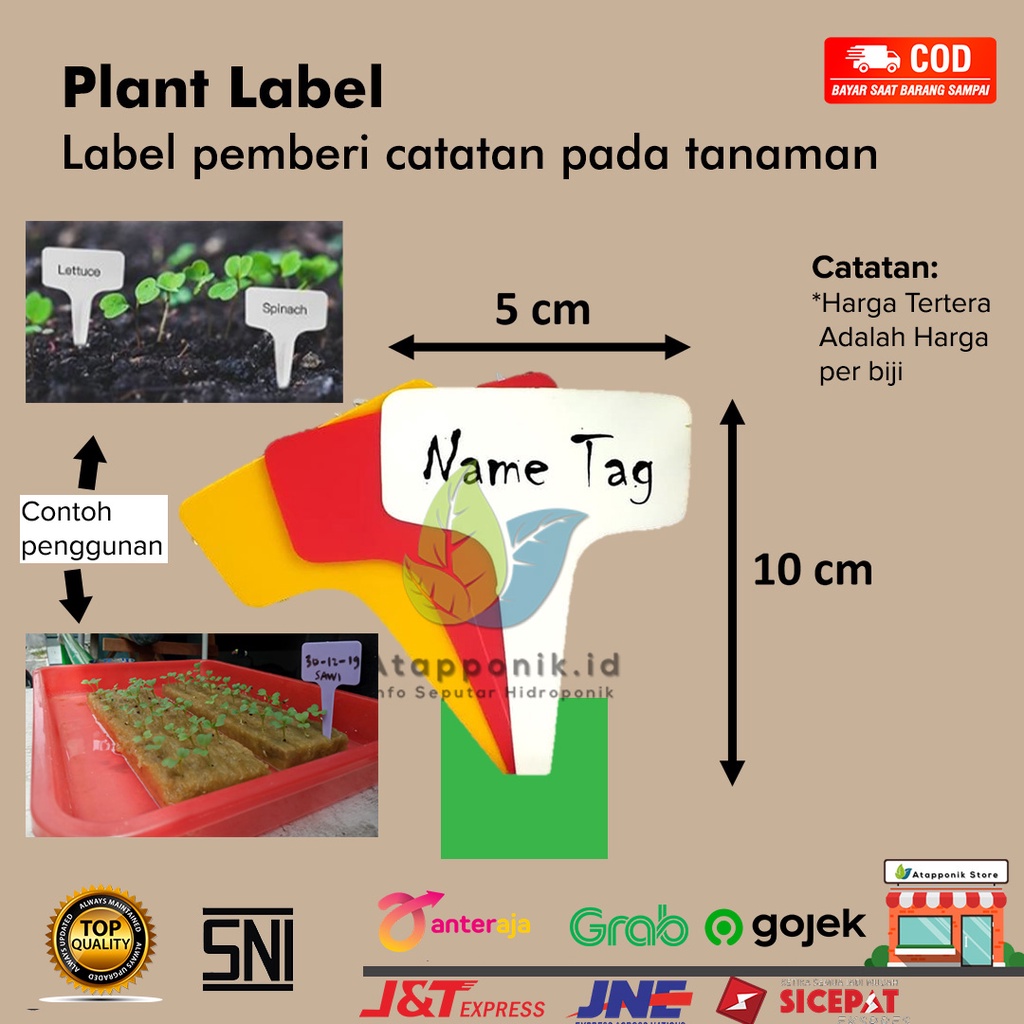Jual plant label - label tanaman semai hidroponik - penanda tanaman Indonesia|Shopee Indonesia
