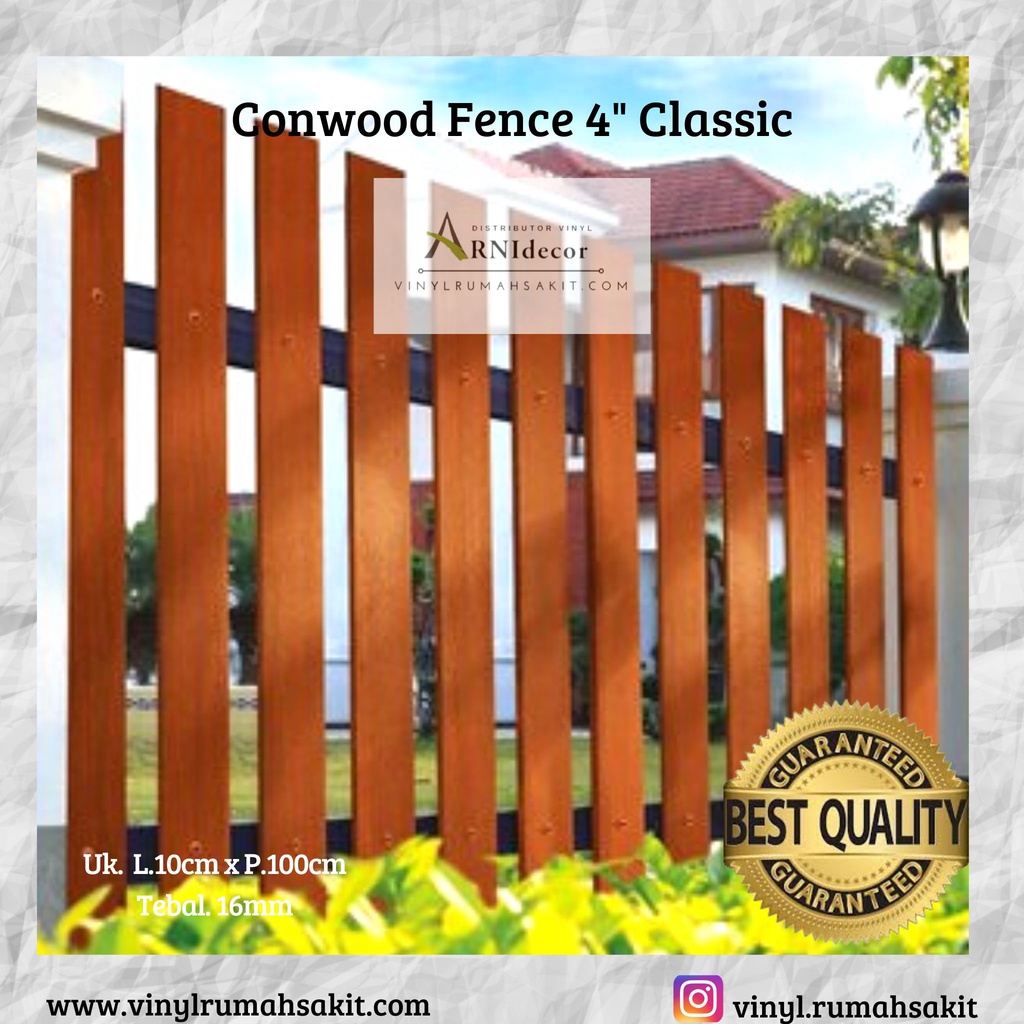 Jual Flooring Kayu Conwood Fence 4" Classic/Khusus untuk Pagar Tahan ...