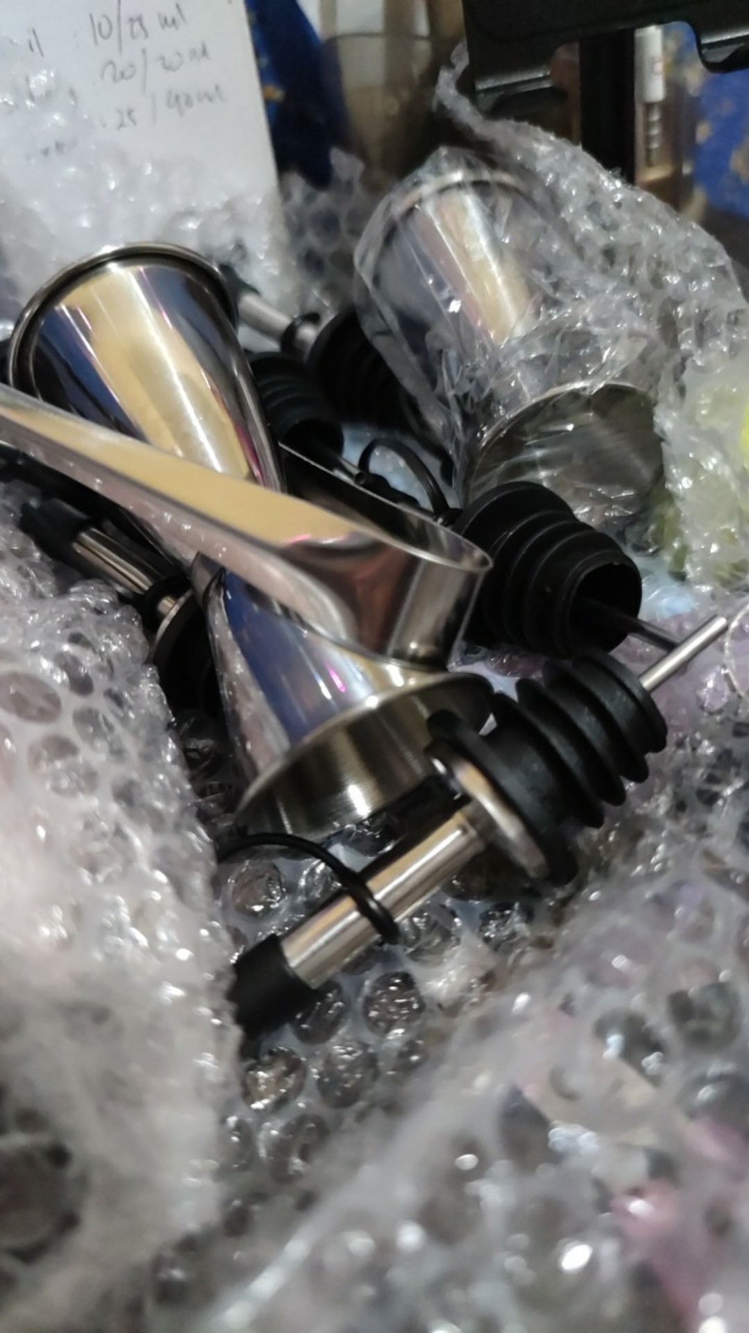 Liquor Spirit bottle Pourer Penutup botol stainless steel flow wine ...