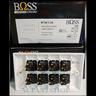 Jual PERTUKANGAN PERLENGKAPAN LISTRIK SAKLAR 8 GANG/BOSS/GRID SWITCH ...
