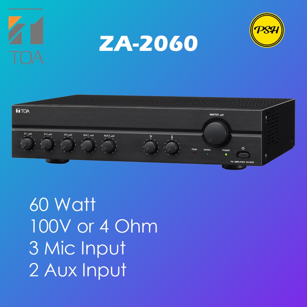 Jual TOA ZA-2060 ZA2060 Power Amplifier 60W 60 Watt 100V 100 V Volts 4 Ohm Indonesia|Shopee ...