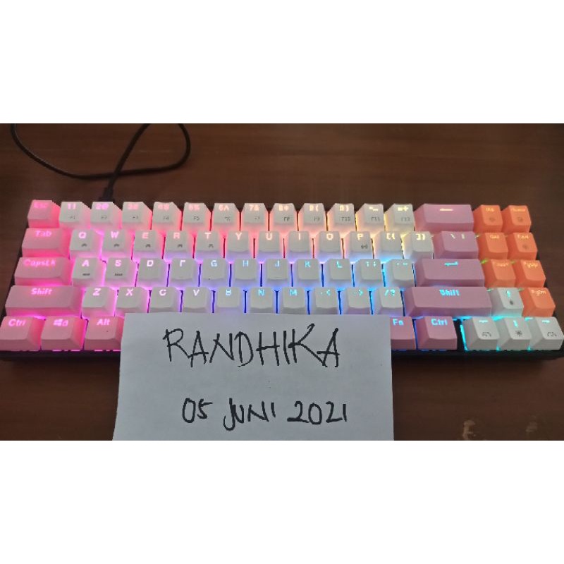 Jual REXUS DAXA M71 PRO MECHANICAL KEYBOARD GATERON RED - WHITE ORANGE ...