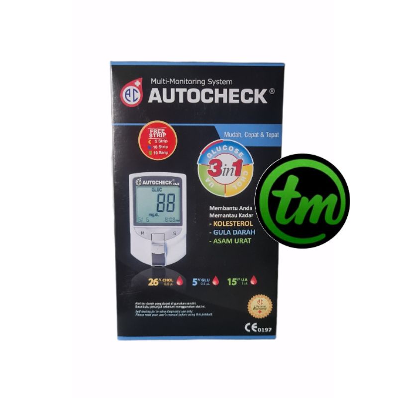 Autocheck Multi Monitoring System 3 in 1 GCU Glucose Cholesterol Uric ...