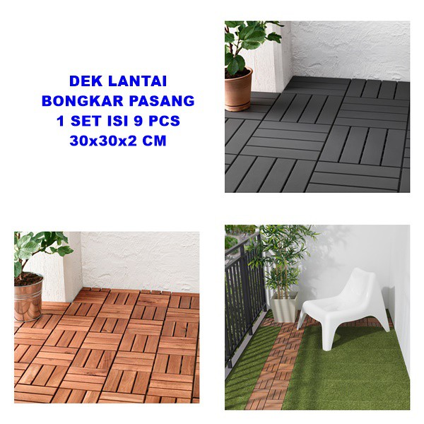 Jual RUNNEN Dek lantai bongkar pasang, 30x30x2 cm, isi 9 pcs, 3 pilihan ...
