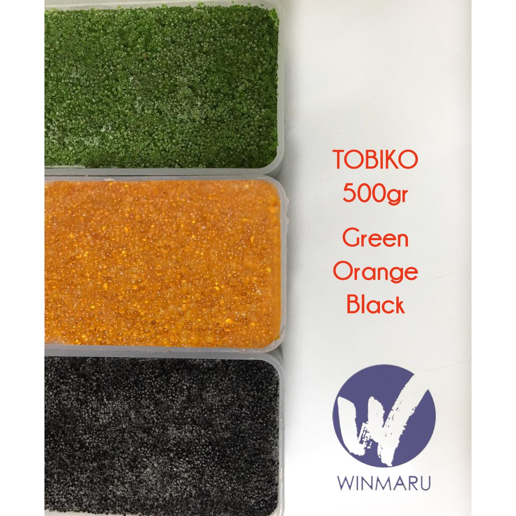 Jual Tobiko Orange 500gr - Flying Fish Roe - orange - black - green ...
