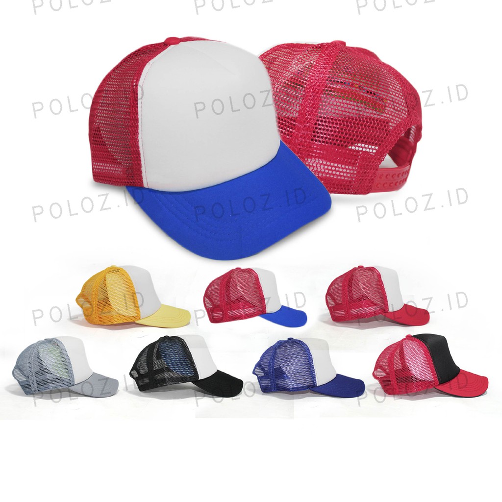 topi jaring topi trucker polos topi jala polos topi pria polos dewasa ...