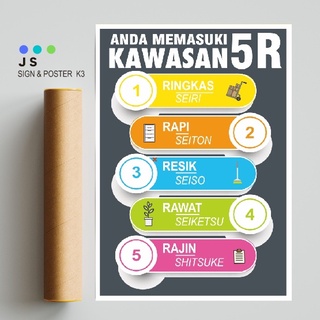 Jual POSTER SAFETY K3 KAWASAN 5R Indonesia|Shopee Indonesia