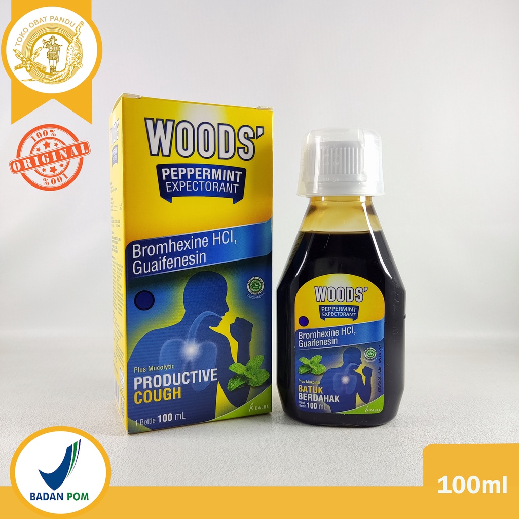 Jual WOODS PEPPERMINT EXPECTORANT (100 ML) / OBAT BATUK BERDAHAK WOOD ...