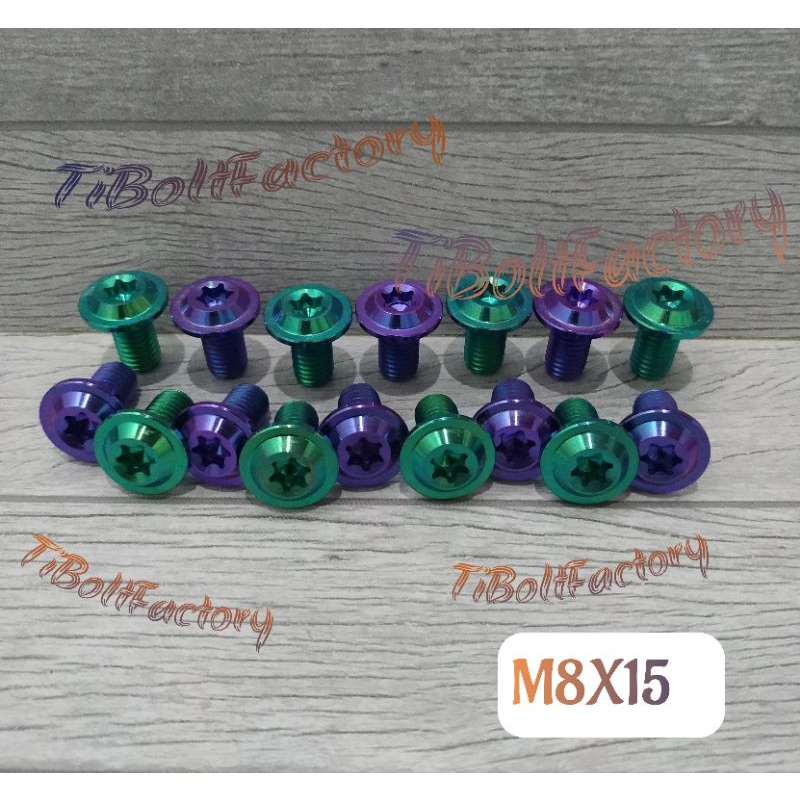 Jual Baut Proti Titanium GR5 Payung M8X15 Baut Piringan Baut Disk ...