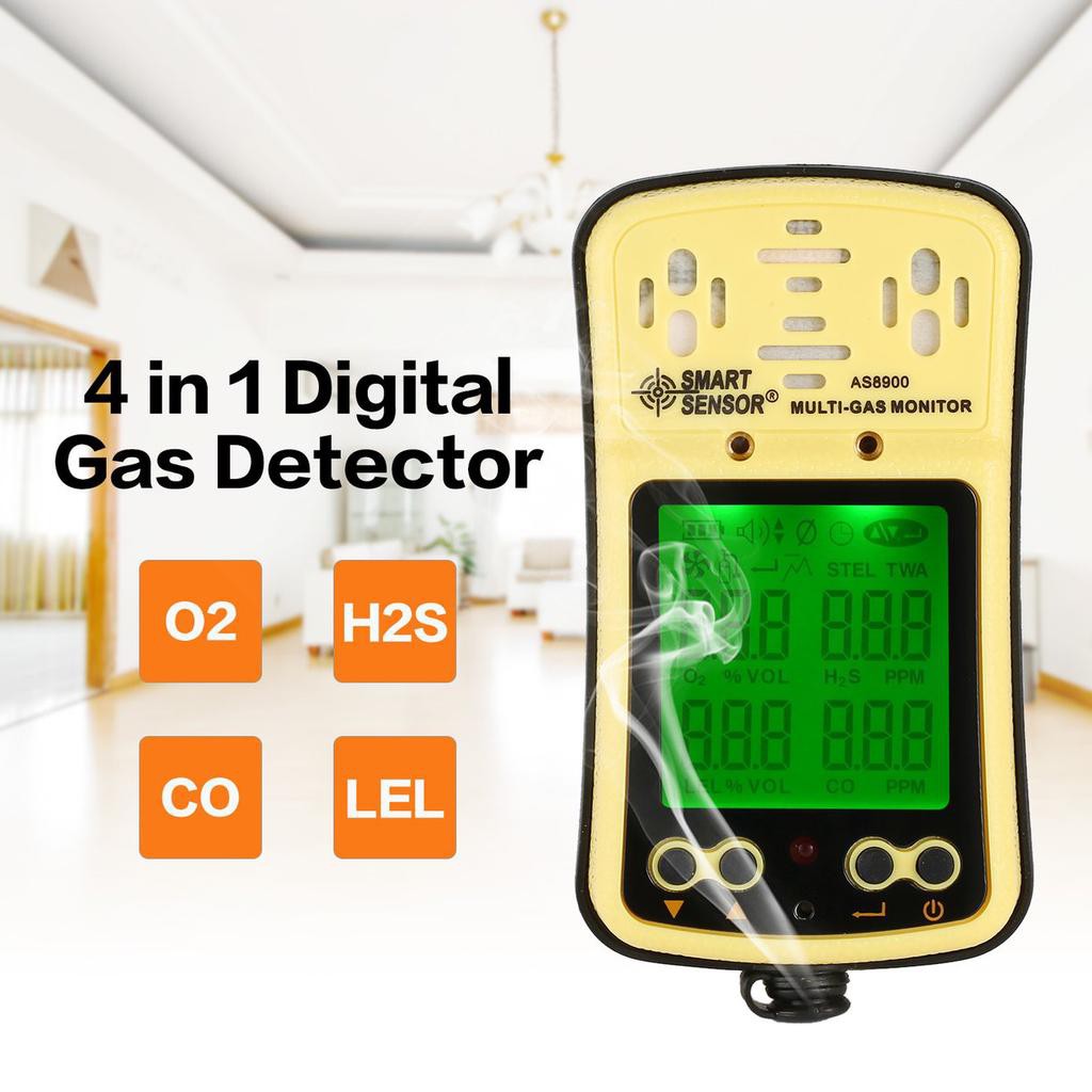 Jual Smart Sensor AS8900 4 in 1 Gas Monitor O2 CO H2S LEL Detector ...