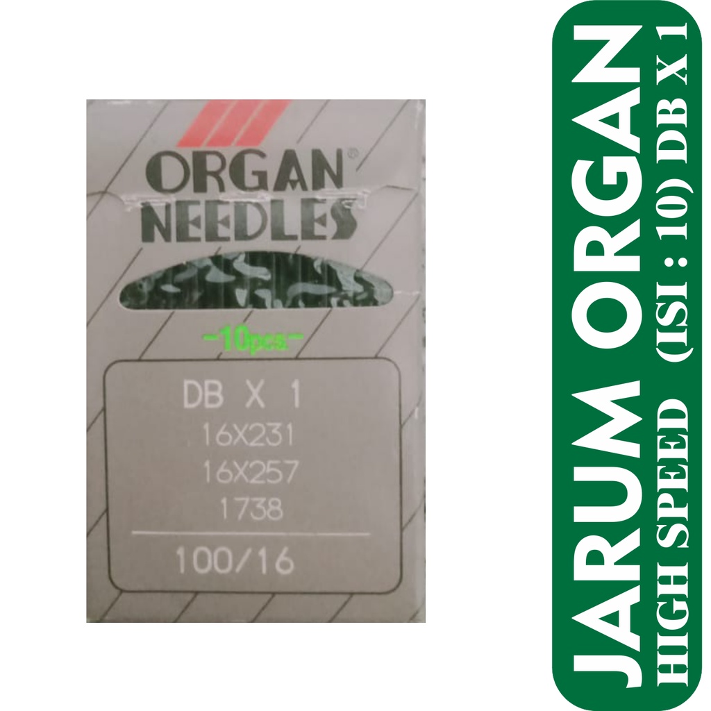 Jual JARUM JAHIT / JARUM ORGAN / JARUM / Jarum Organ DBX1 untuk mesin jahit industri Jr 1 Typica ...