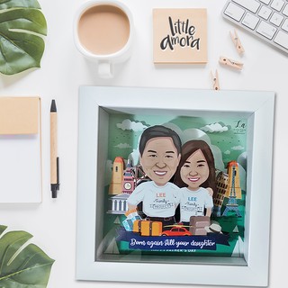 Jual Pop up 3D frame 20x20cm scrapframe kado bingkai hadiah custom ...