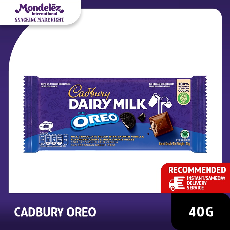 Jual Cadbury Dairy Milk Chocolate Oreo Regular 40g | Shopee Indonesia