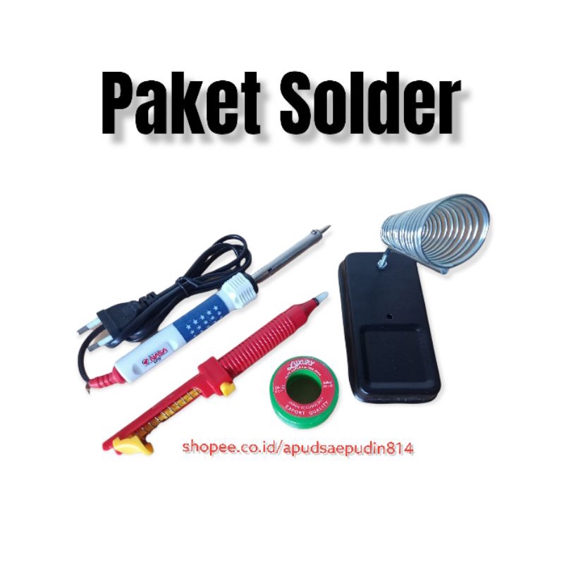 Jual Solder 40 Watt Alat sedot Timah Stand Dudukan Solder Timah 5 Meter ...