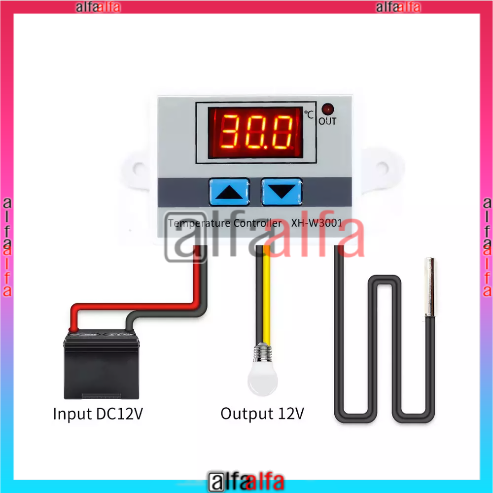 Jual Thermostat Digital AC 220V XH W3001 Termostat Alat Pengatur Suhu Panas Dingin Mesin Tetas ...