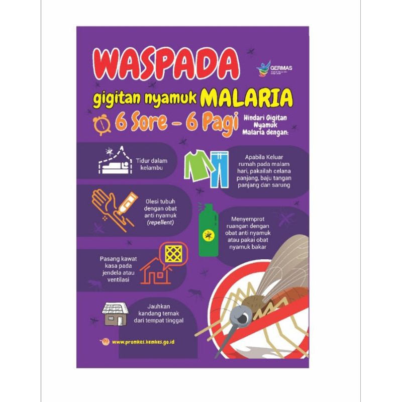 Jual Poster Waspada Gigitan Nyamuk Malaria | Shopee Indonesia