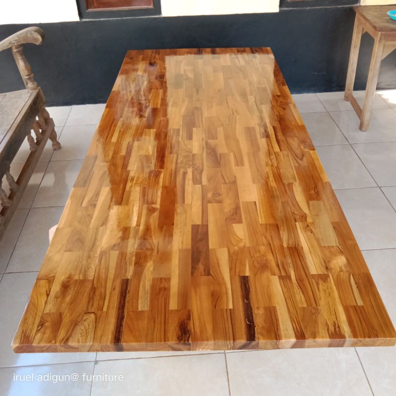 Jual TOP TABLE jati laminasi/top table ukuran 120x60x3cm | Shopee Indonesia