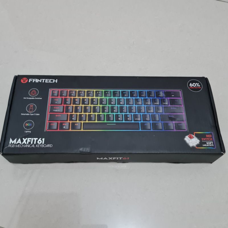 Jual 2nd Fantech - Maxfit61 Mechanical Keyboard Black Body Red Switch ...