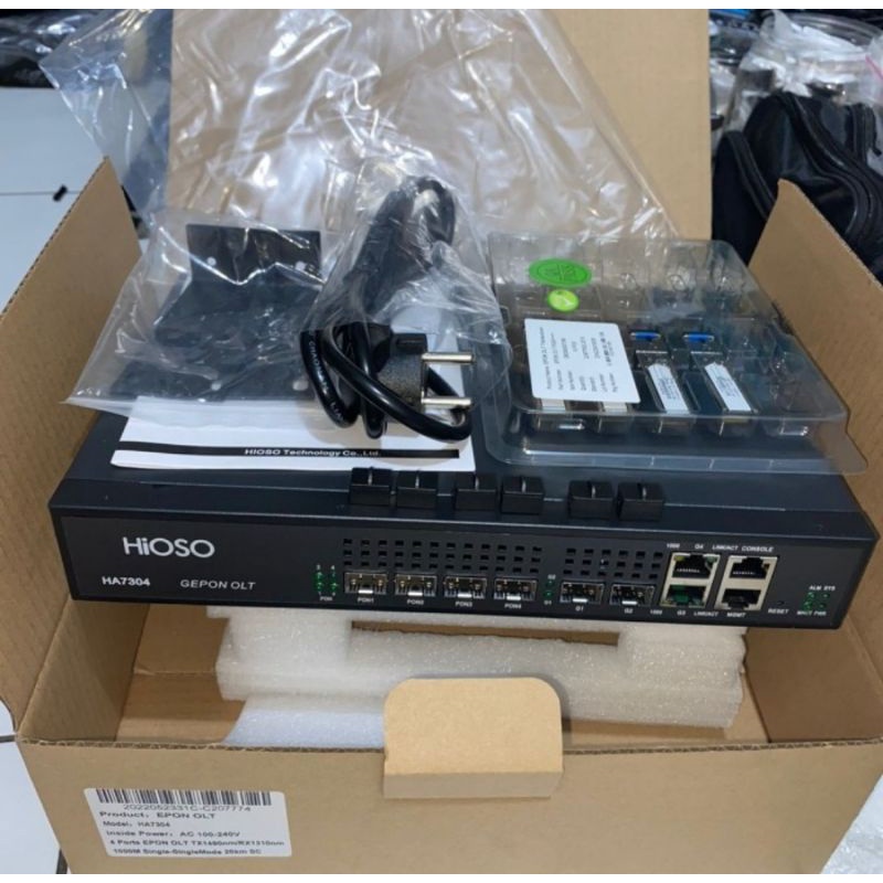 Jual HIOSO HA7304 Epon 4 port OLT 4PX 20+++7dB | Shopee Indonesia