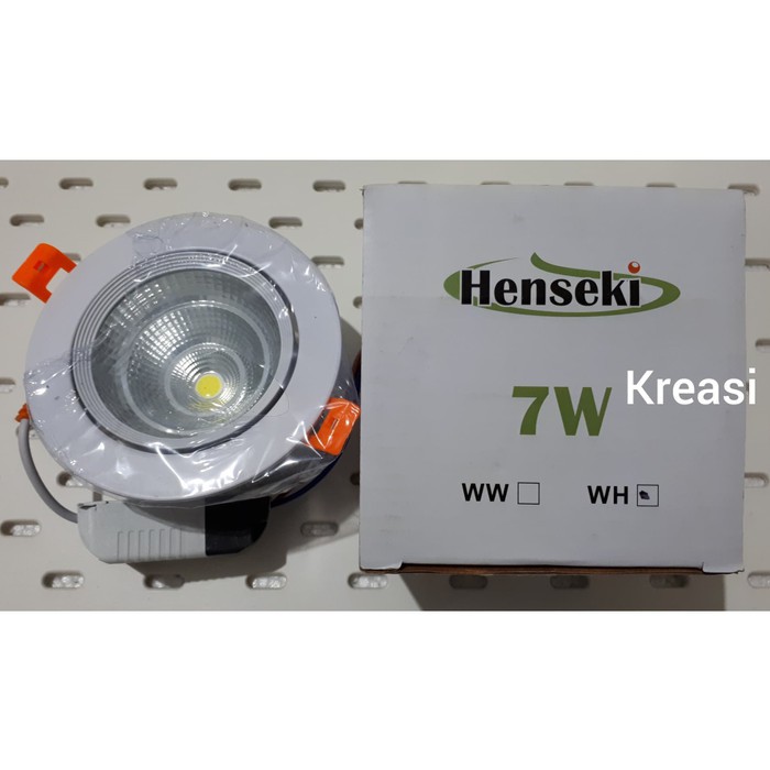 Jual LAMPU LED SPOTLIGHT HENSEKI 7W / 7 WATT BULAT - PUTIH | Shopee ...