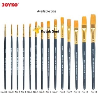 Jual Kuas Lukis Joyko BR-10 Flat No. 00 - 12 / Joyko Art Brush Flat ...