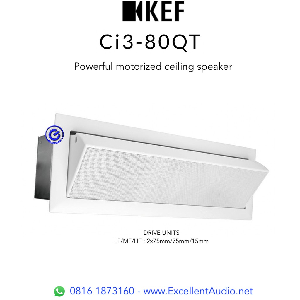 Jual KEF Ci3.80QT Ci 3.80QT motorized ceiling speaker (Harga satuan ...