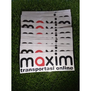 Jual STIKER DRIVER MAXIM TRANSPORTASI ONLINE HITAM MERAH CUTTING ...