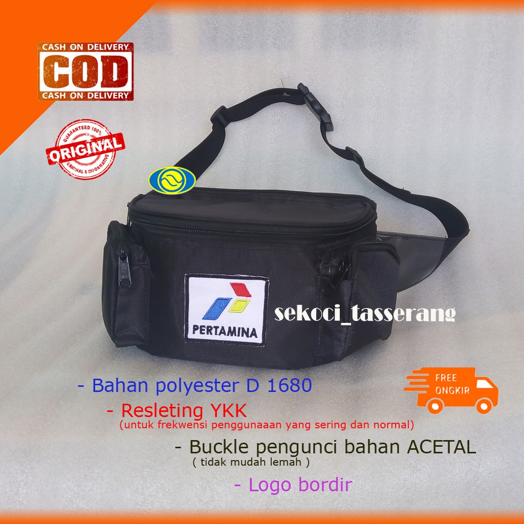 Jual Tas pinggang pertamina, Tas SPBU original, Tas pinggang pria ...