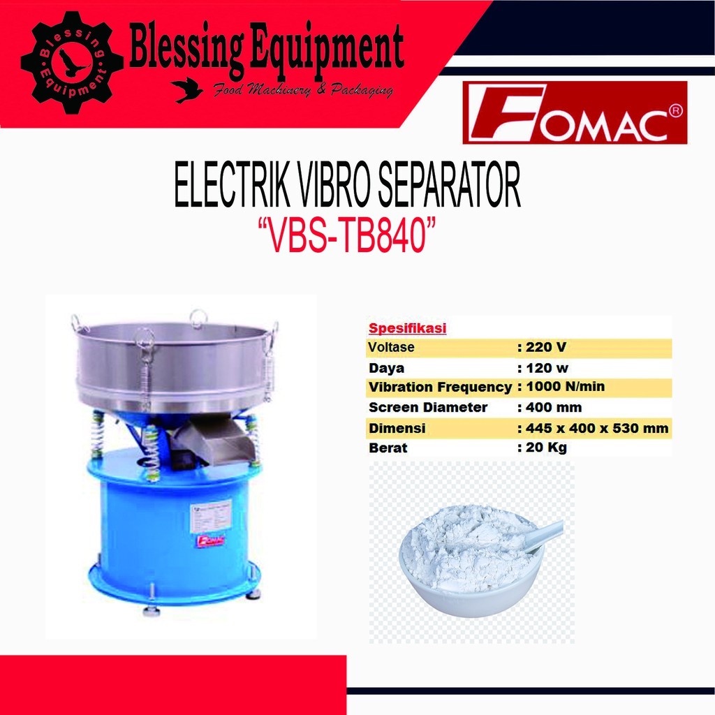 Jual VBS-TB840 ELECTRIK VIBRO SEPARATOR"FOMAC" | Shopee Indonesia