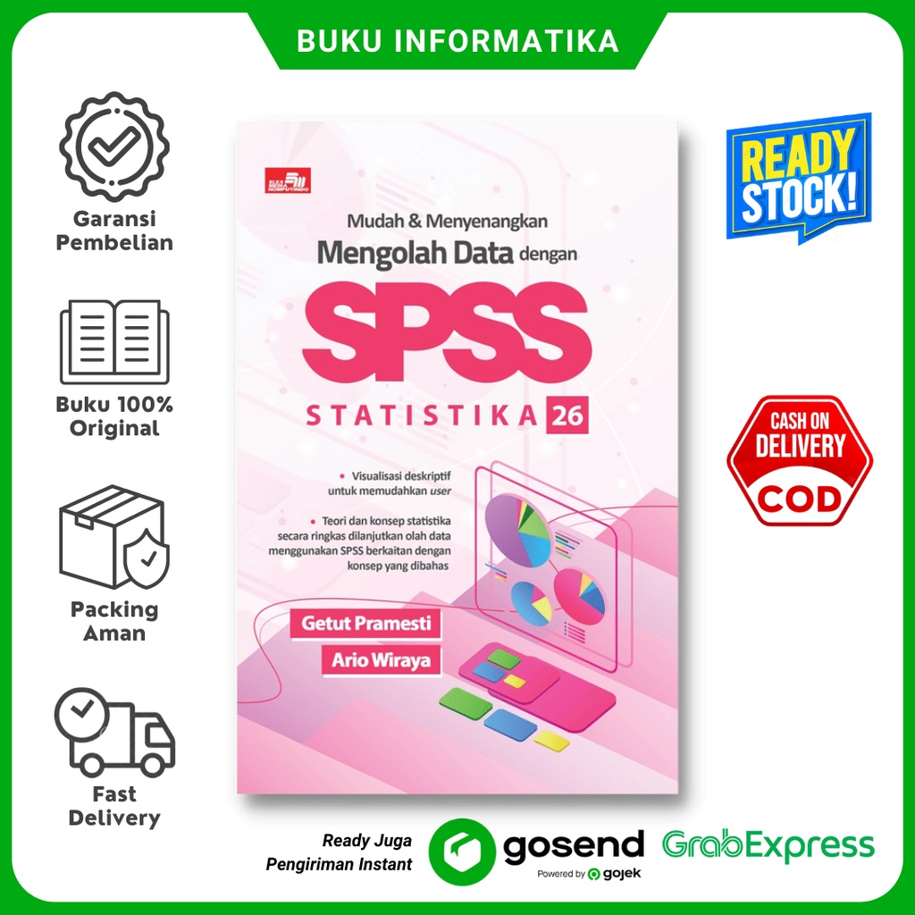 Jual Buku Mudah dan Menyenangkan Mengolah Data dengan SPSS Statistika 26 | Shopee Indonesia