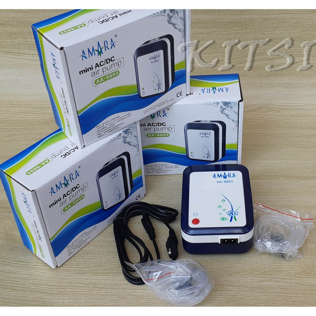 Jual Mesin Aerator Emergency AMARA Mini AC/DC AA - 6603 Pompa Udara ...