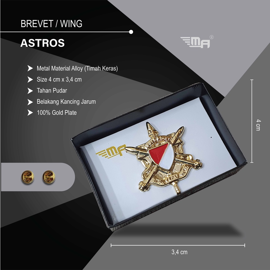Jual WING ASTROS PDH BRIVET BREVET PIN ASTROS | Shopee Indonesia