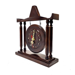 Jual Jam Meja Duduk Kayu Jati Model Gong Rumah Joglo kerajinan Jepara ...