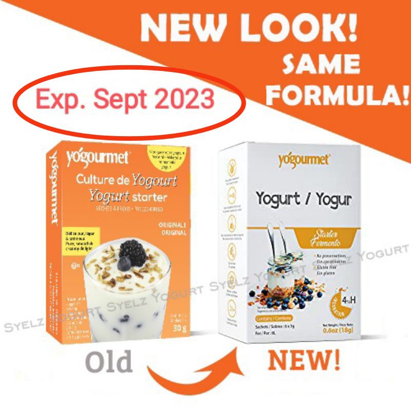 Jual Bibit Yogurt (2 sachet @ 3g) - Yogourmet Yogurt Starter Made in ...