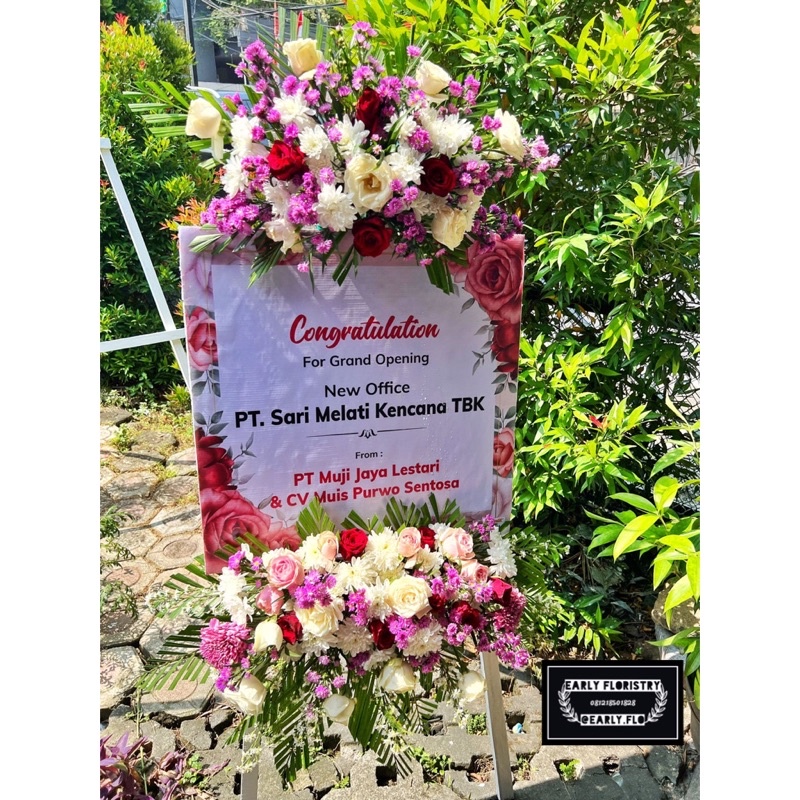 Jual Standing Flower Board Bunga Papan Banner Bunga Grand Opening ...