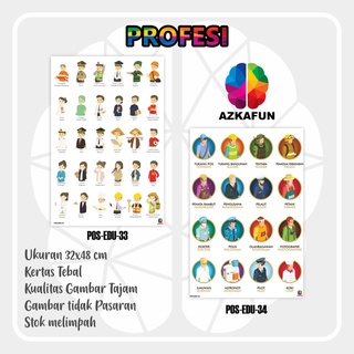Jual Poster Edukasi PROFESI - Poster edukasi anak poster profesi ...