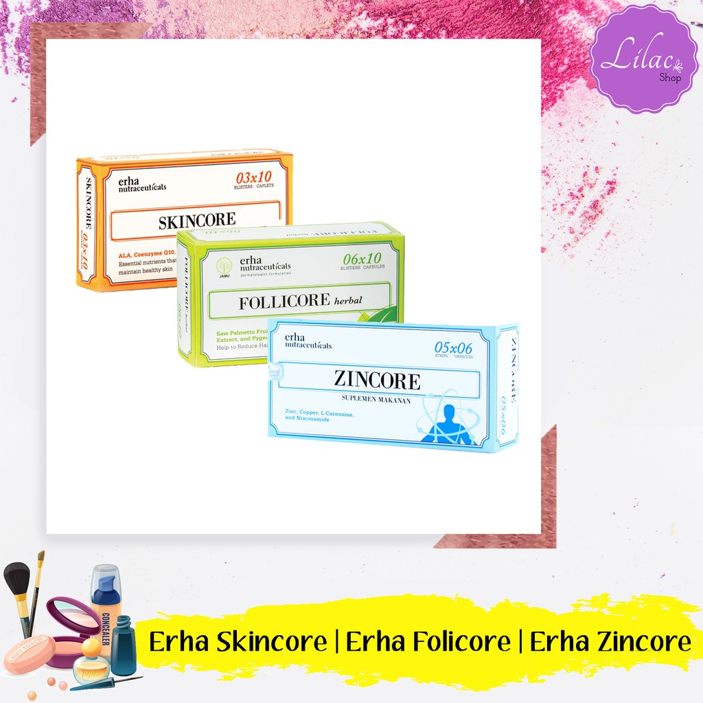 Jual ERHA SKINCORE // ERHA ZINCORE // ERHA FOLLICORE HERBAL | Shopee ...