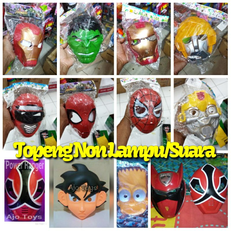 Jual TOPENG SUPER HERO NON LAMPU SPIDERMAN IRONMAN BUMBLE BEE ULTRAMAN ...
