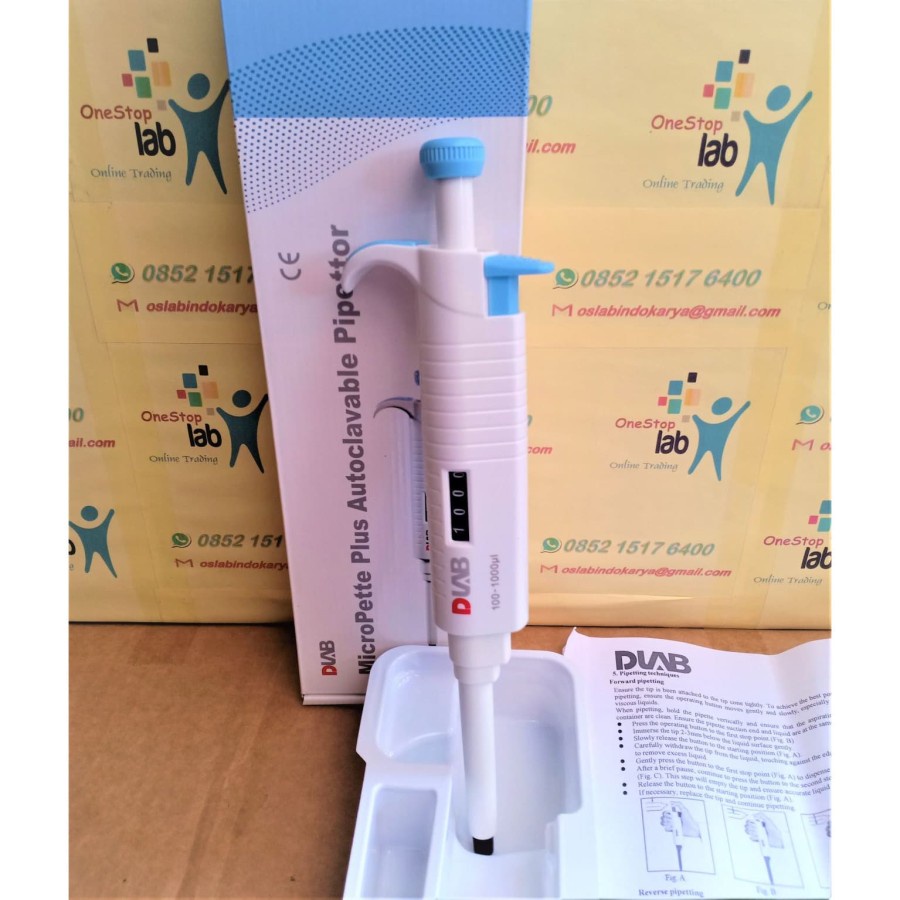 Jual Micropipet DLAB 10-100 ul Micropette Plus Ergonomic Design dan ...