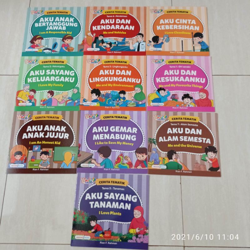 Jual Buku cerita anak tematik/ keluargaku/ aku cinta menabung / buku belajar membaca tematik ...