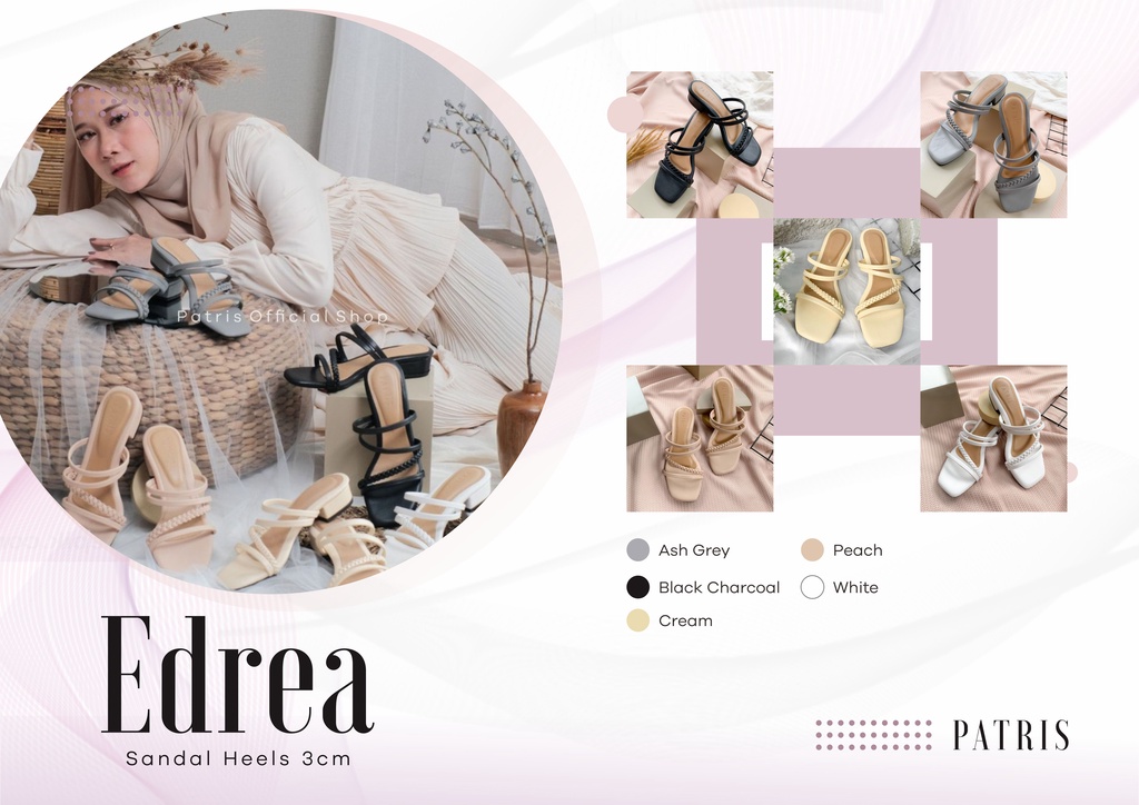 Jual Patris Edrea Sandal Wanita Heels / Hak 3 Cm | Shopee Indonesia