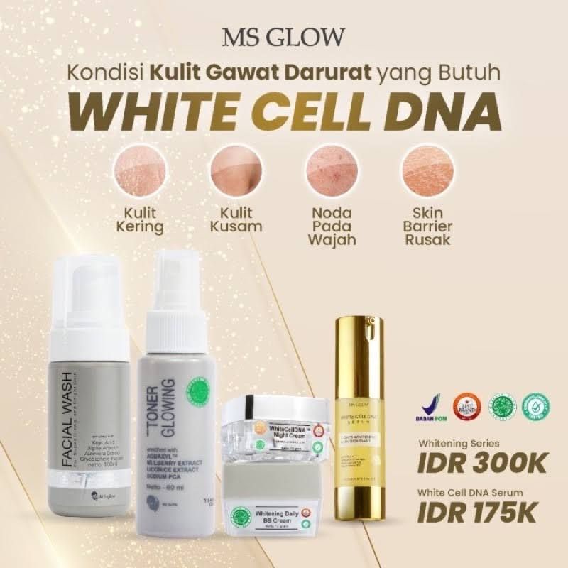 Jual PAKET WHITE CELL DNA MS GLOW ORIGINAL | Shopee Indonesia