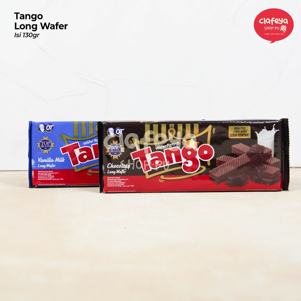 Jual Tango Long Wafer Chocolate & Vanilla 130gr - Wafer Tango Cokelat ...