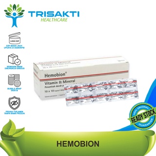 Jual HEMOBION 1 STRIP ISI 10 KAPSUL - MULTIVITAMIN DAN MINERAL | Shopee ...