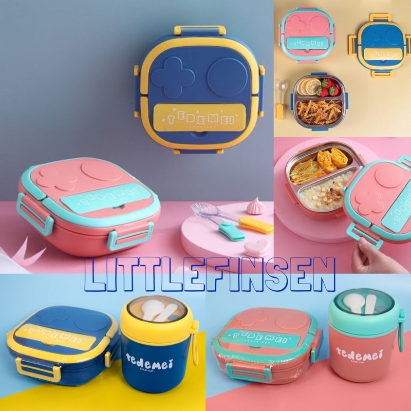 Jual kotak makan tedemei/tedemei lunch box/tedemei set | Shopee Indonesia
